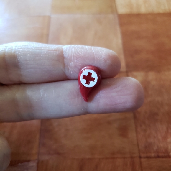 Estate | Jewelry | Vintage Red Cross Blood Drop Pin Medical Brooch ...